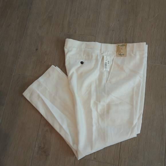 Caribbean | Pants | Caribbean Mens Flat Front Linen Blend Pants Slacks ...
